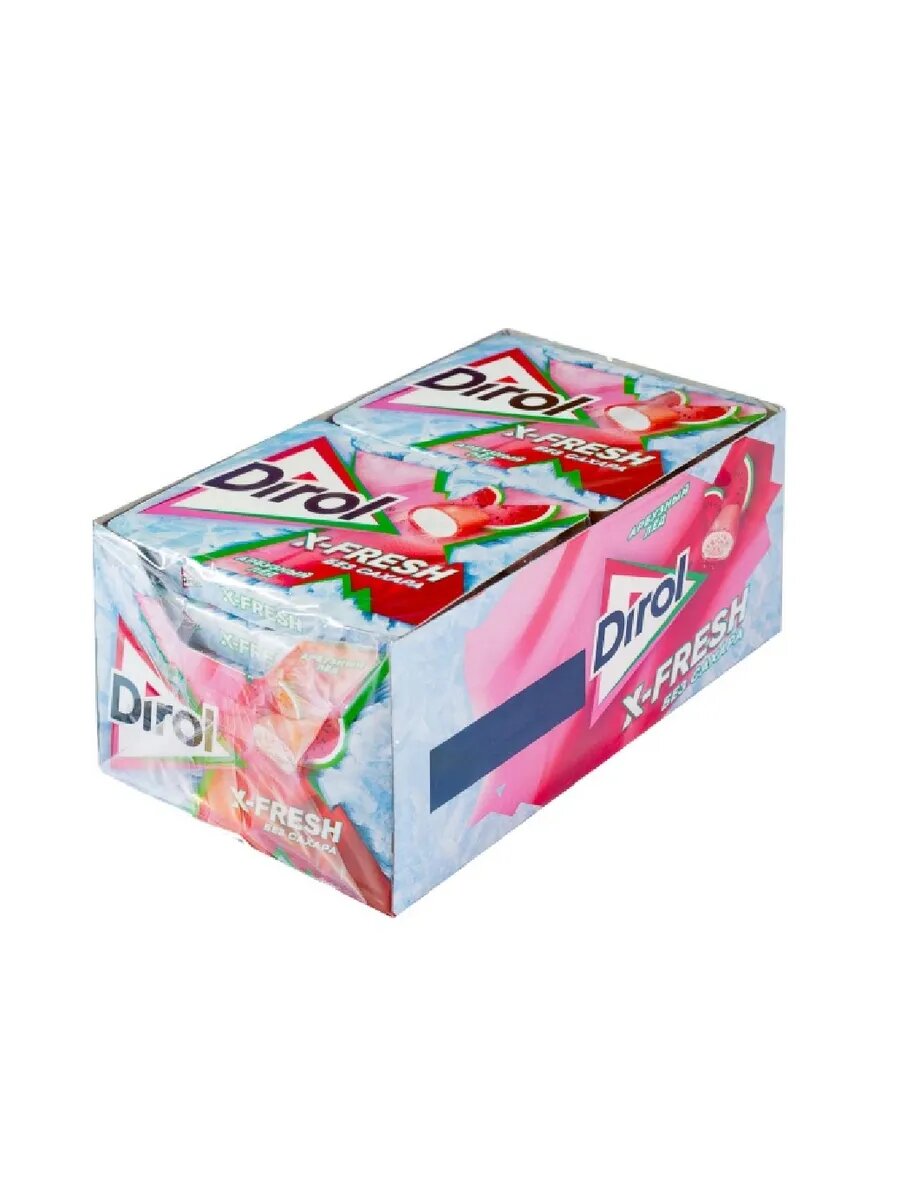 Dirol Жевательная резинка X-Fresh Арбузная свежесть, 16г, 12 шт
