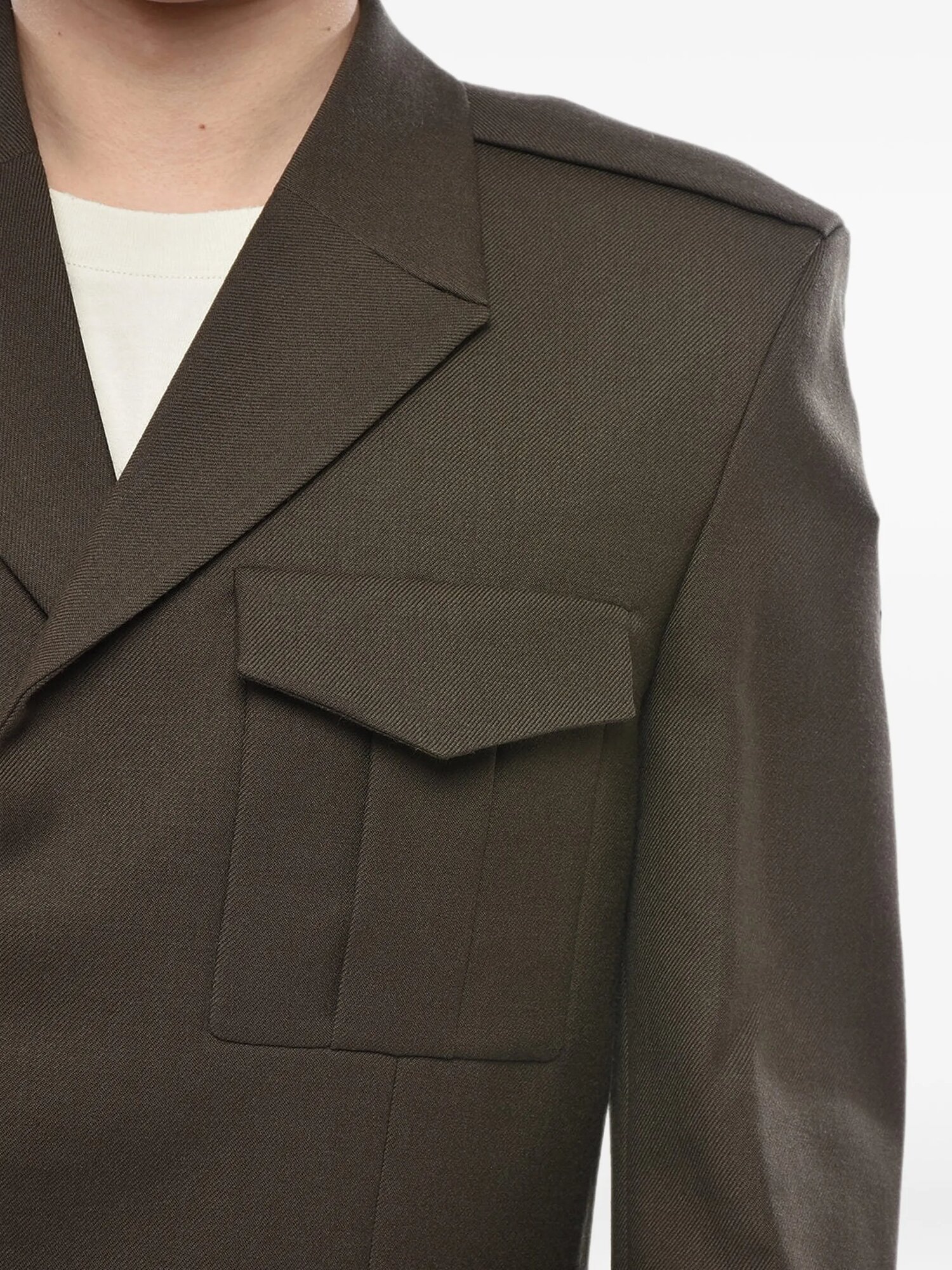 Куртка GIVENCHY Cropped double-breasted military blazer, размер 48 — фото 1