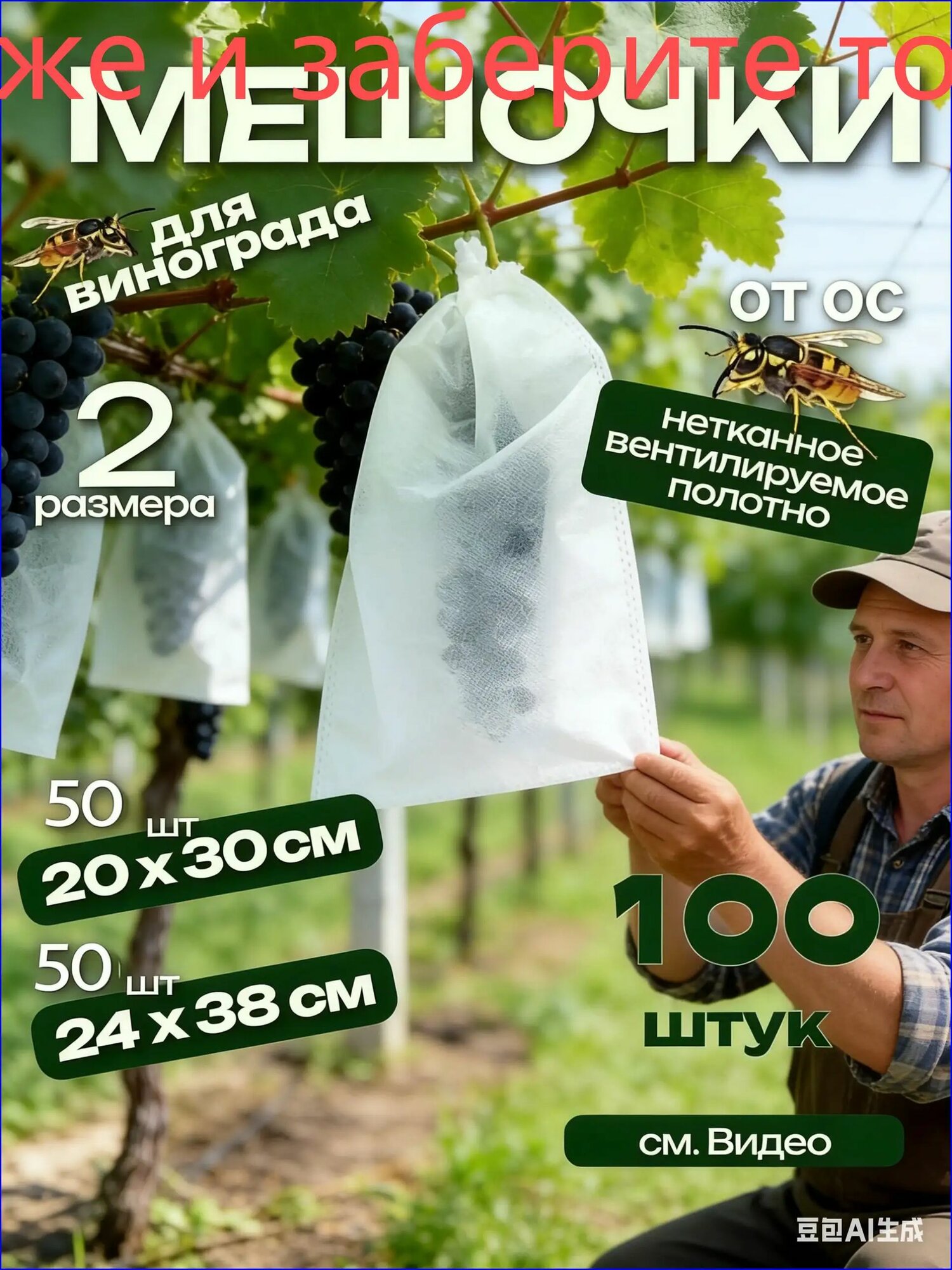 Мешки садовые,100шт