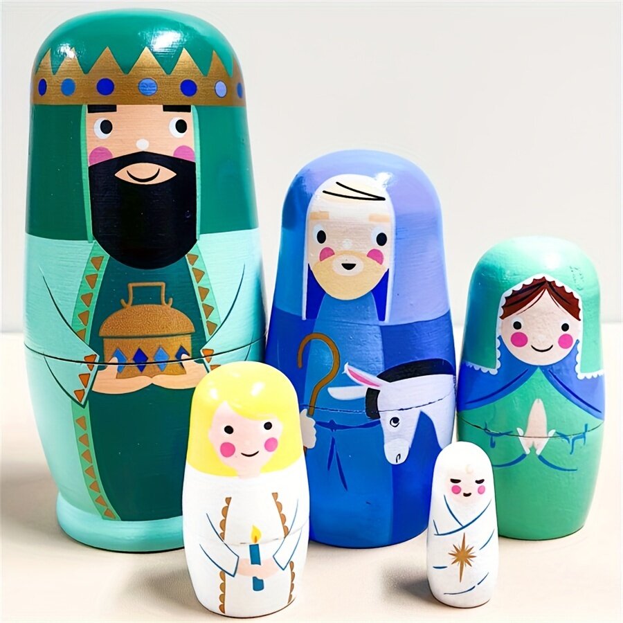 Матрешка ручной работы, вариант 28 — игрушка-вкладыш, подарок на Рождество и Хэллоуин, декор для комнаты и школьные принадлежности, праздничное украшение дома