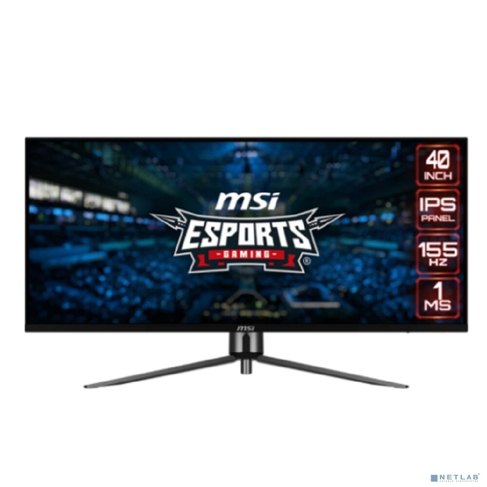 MSI MAG 40" MA401QR черный {IPS 3440x1440 155Hz 1ms 21:9 матовая 400cd 178/178 10bit(8bit+FRC) 2xHDMI2.0 DisplayPort 2xUSB2.0 USB-C2.0(65W) VESA} [9S6-3EA54H-005/9S6-3EA54H-016]