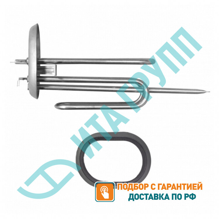 Комплект ТЭН 2,5кВт (2500Вт) для водонагревателя Ariston ABS PRO, ABS PLT под анод М5 + прокладка, 150909K1