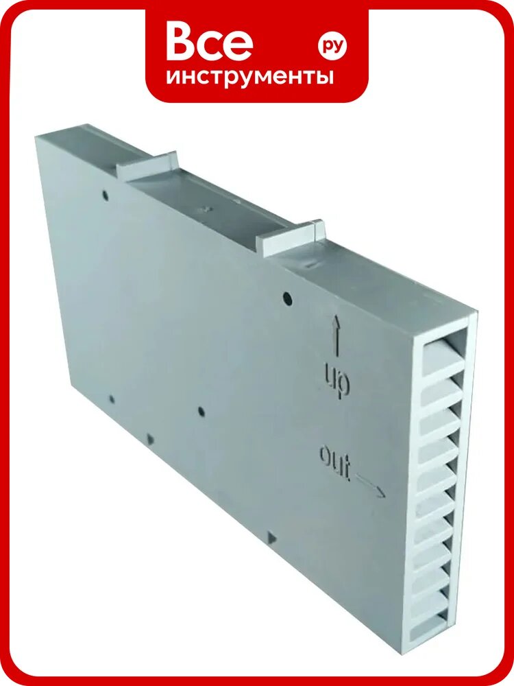 Вентиляционный короб Росдюбель 60x115x12, серая, 100 шт 20-1010