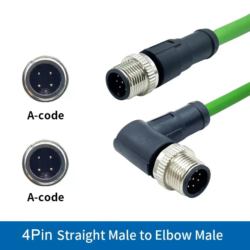 Промышленный кабель Ethernet M12-RJ45 5 meters, L