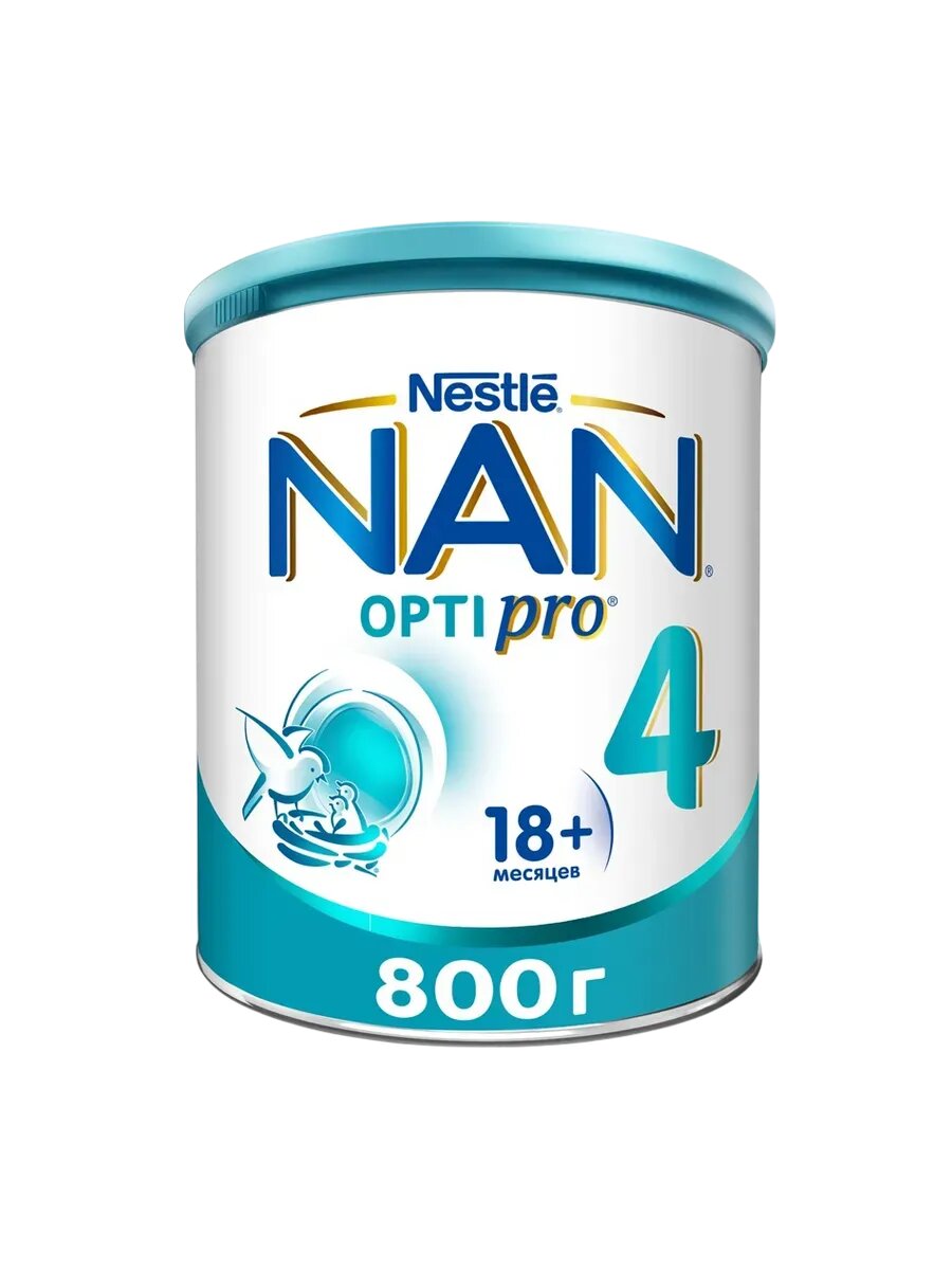 NAN 4 Optipro Детское молочко c олигосахаридами 2`FL и пробиотиками для детей с 18 мес 800 г 1 шт