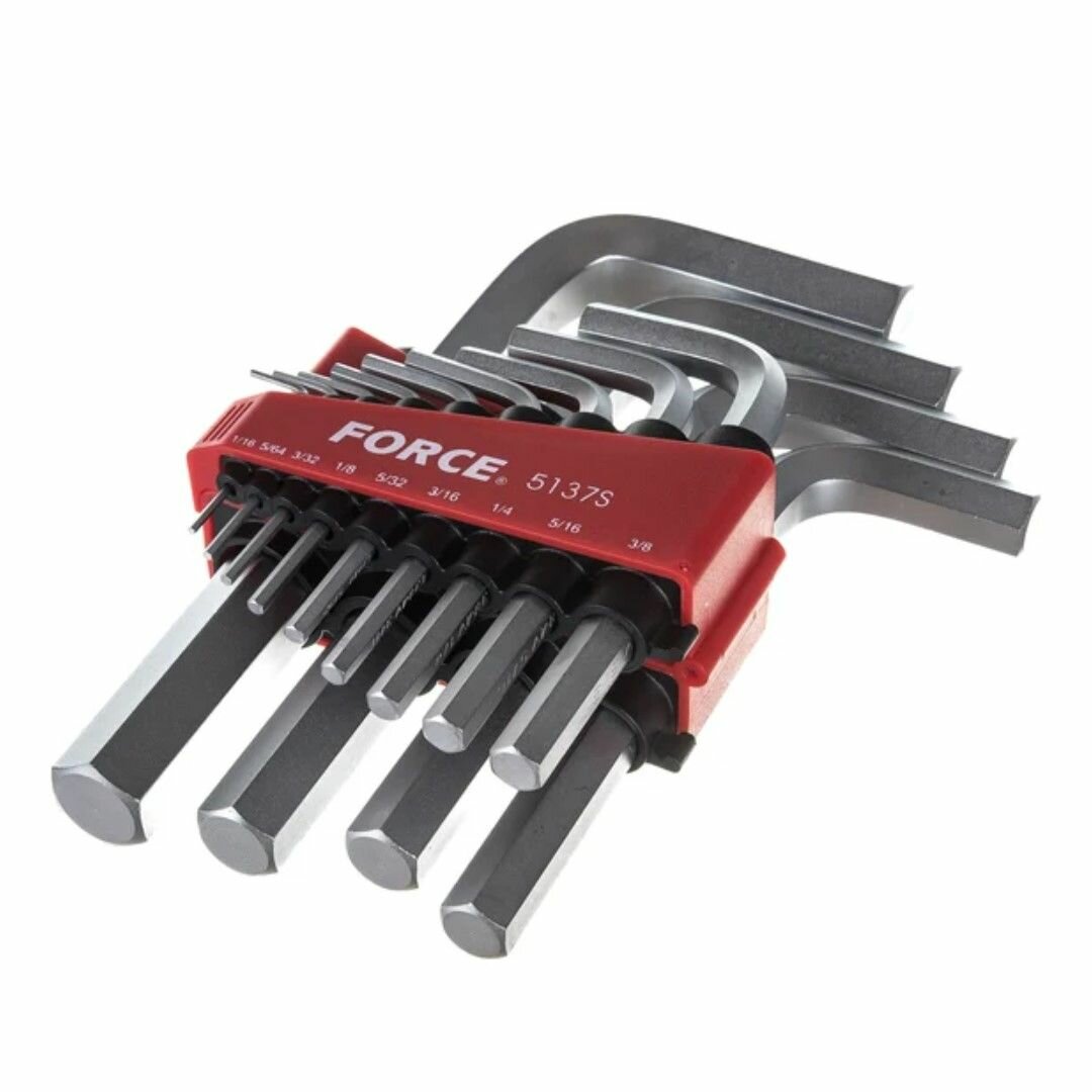 Набор ключей Г-образных 6-гранных, дюймовых 1/16"-3/4", 5137S 13 предметов FORCE