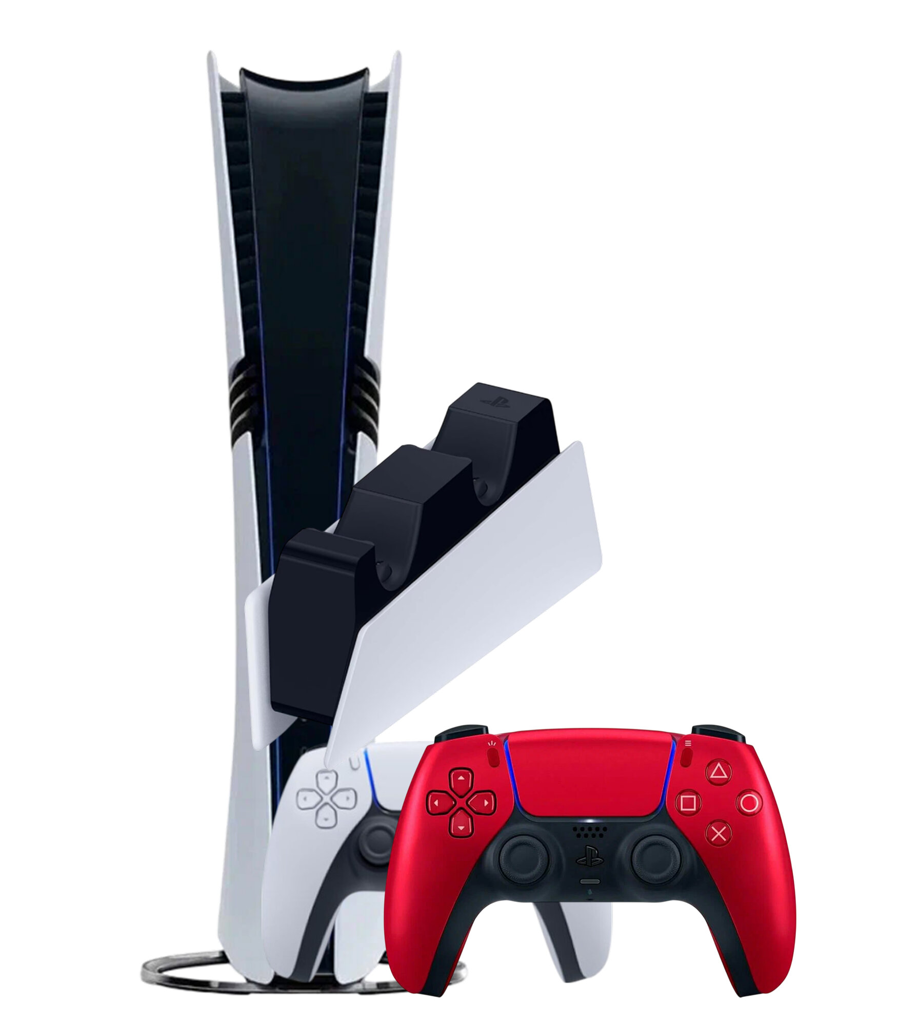 Игровая приставка PlayStation 5 Pro +зарядная станция Dualsense Charging Station + DualSense PS5 Volcanic Red
