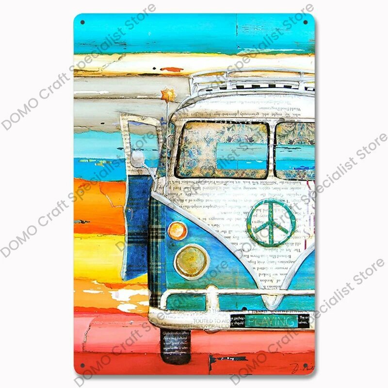 Металлический винтажный постер CQDM DECOR "Пляж" 20x30 см