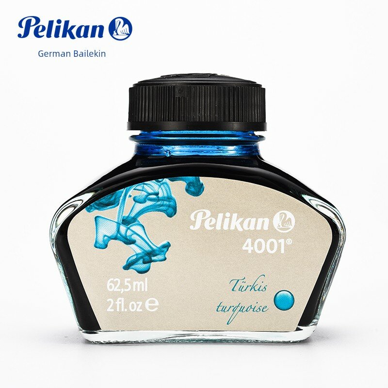 Официальные чернила Pelikan 4001 62,5 мл некарбоновые чернила для ручек, Турквский синий