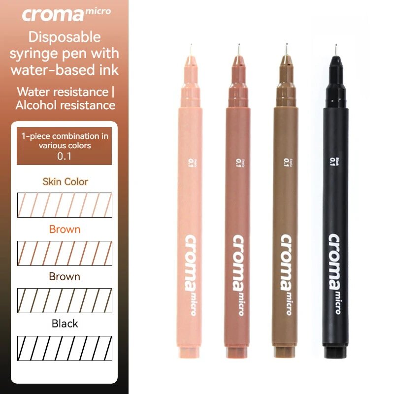 Ручка-линер Pigma Pen Черный 0.1/0.03/0.05/0.5/1 мм 4PCS 0.1 Mix