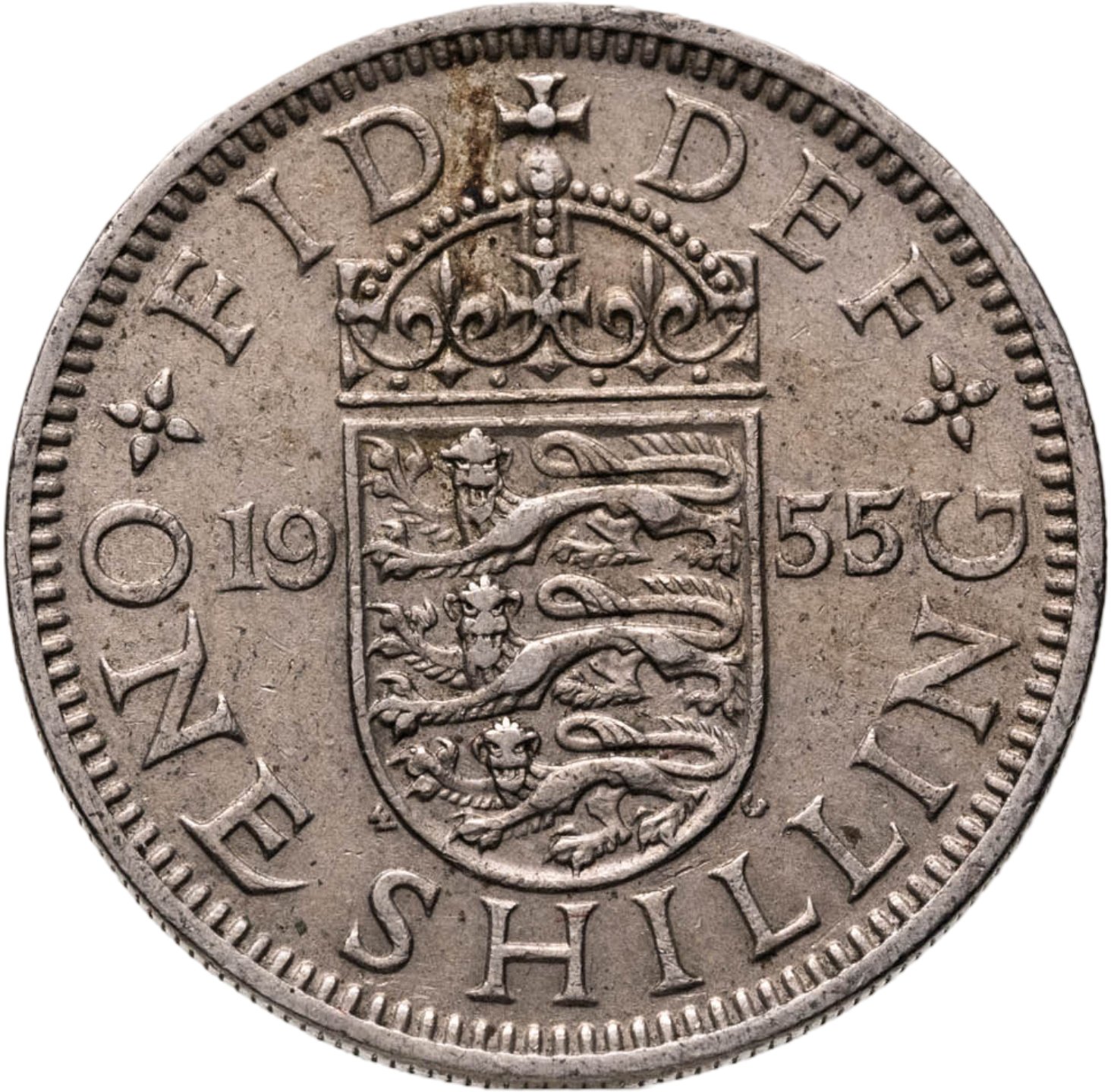Великобритания 1 шиллинг (shilling) 1955