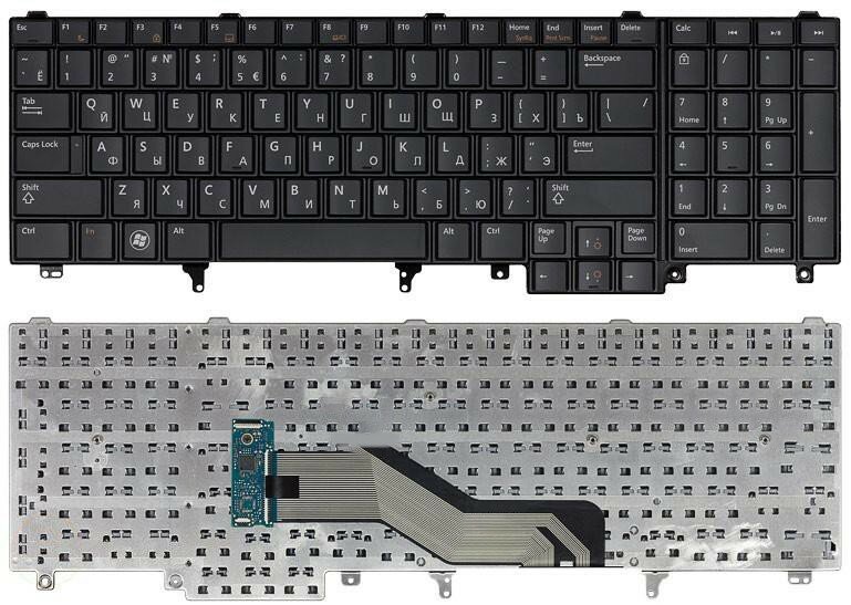 Клавиатура для ноутбука Dell Latitude E6520 E6530 E6540 черная