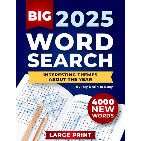 BIG 4000 New Words Word Search for Adults: 100+ Large Print Puzzles with Interesting Themes about the Year，Reprinted paperback book