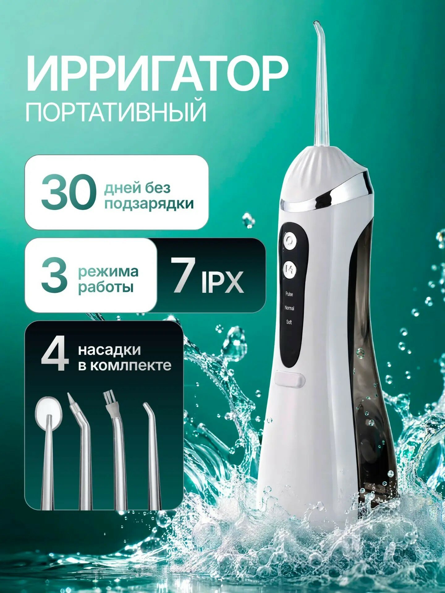 Ирригатор для полости рта портативный для зубов