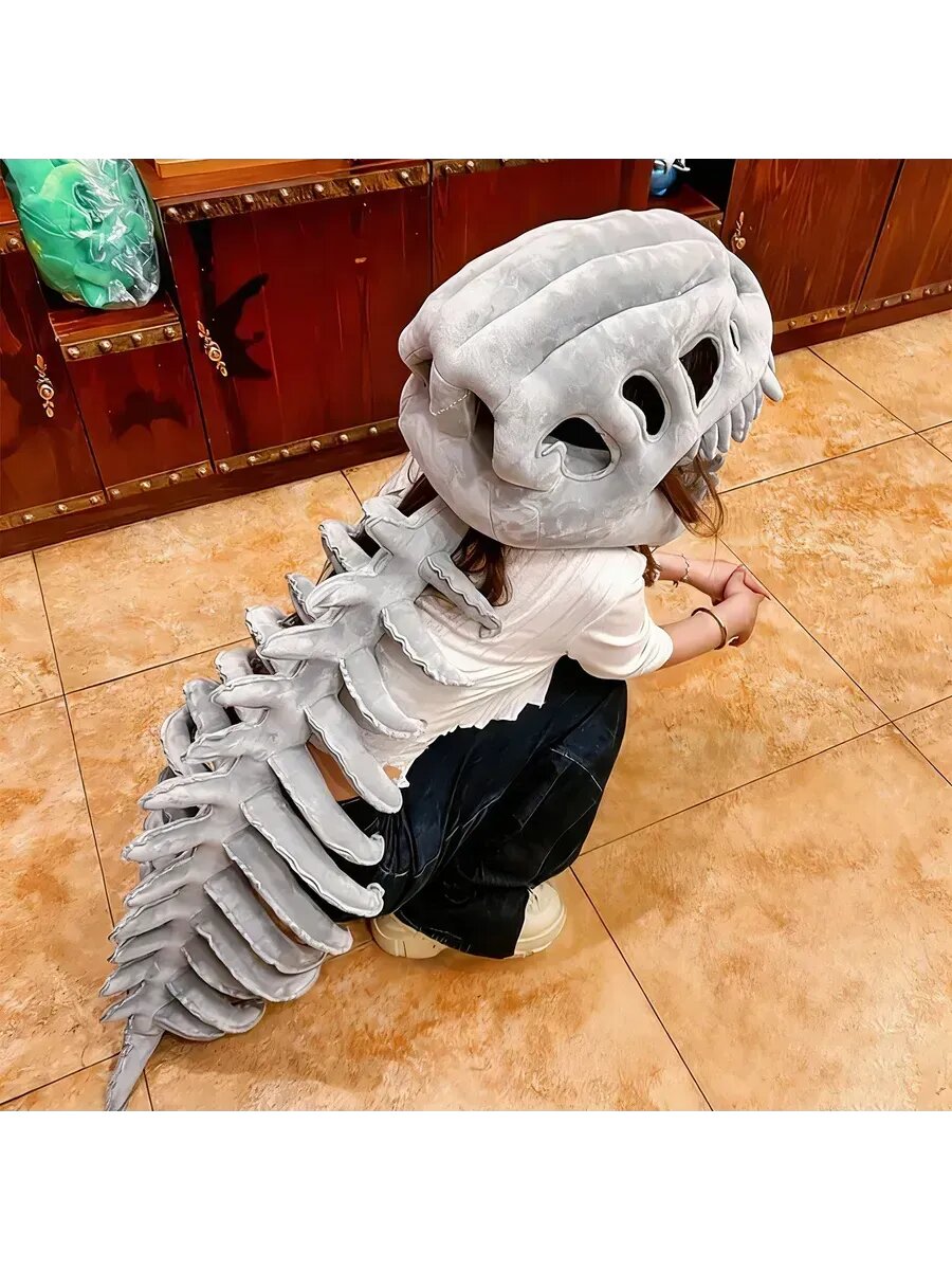 Костюм динозавра 3D шапка детская смешная скелет
