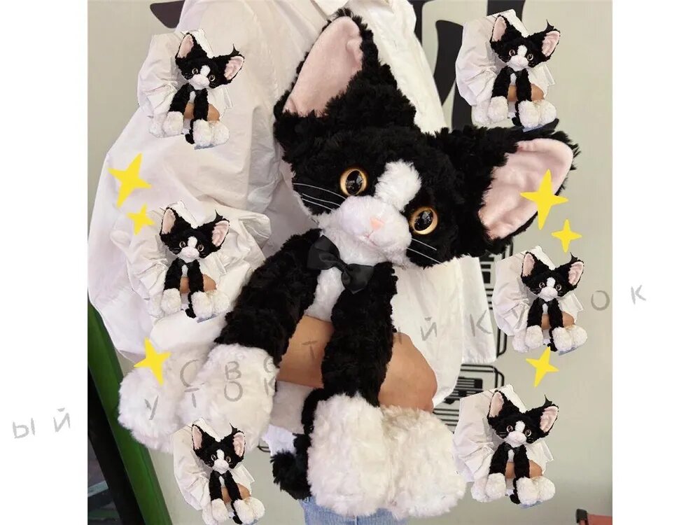 Мягкая игрушка Девонская кудрявая кошка, Плюшевые игрушки 40cm