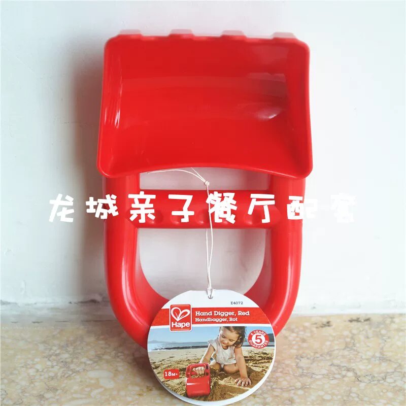 Hape немецкая деревянная лопатка для песка для детей в красном цвете, игрушка для пляжного отдыха с прочным дизайном