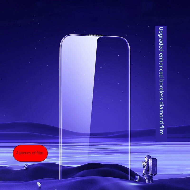 Защитная пленка для iPhone 8 Plus, комплект 2 шт, анти-отпечатки, прозрачная с диамантным покрытием