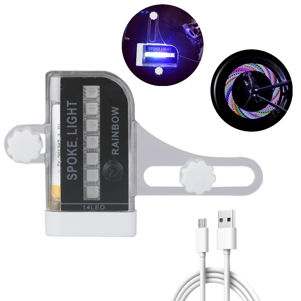 APWIKOGER Фонари для велосипедных колес USB rechargeable Rechargeable 1 PCS