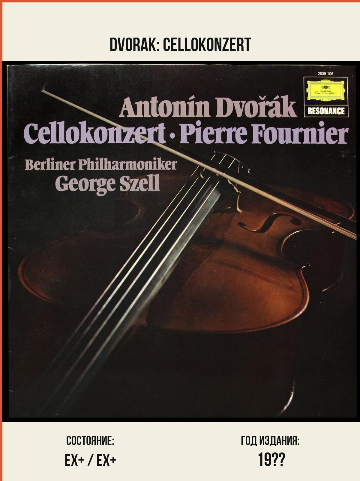 Виниловая пластинка Deutsche Grammophon George Szell – Dvorak: Cellokonzert