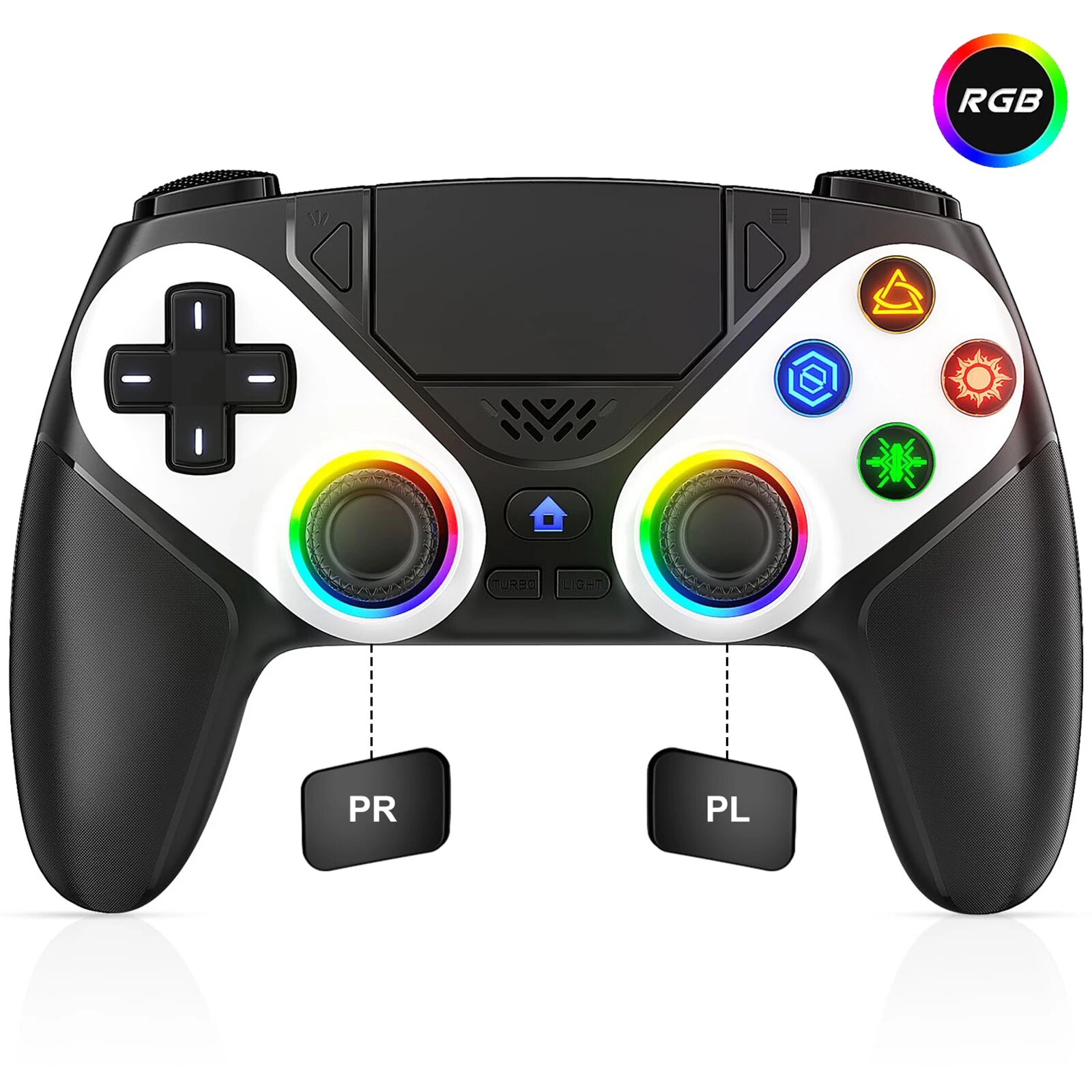 Беспроводной геймпад bonacell для PS5, черный, RGB