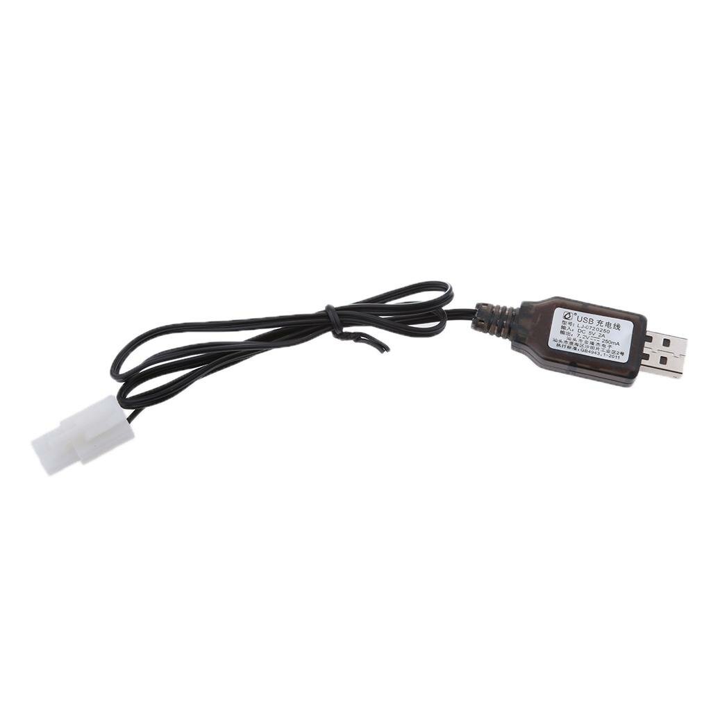 Зарядный кабель USB L6.2 2P для радиоуправляемого дрона с никель-металлгидридным (Ni-MH) и никель-кадмиевым (Ni-CD) аккумулятором 7,2 В 250 мА.
