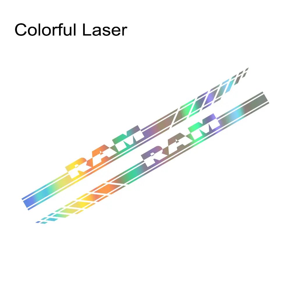 Для Dodge RAM 1500 2500 3500 Rebel Пикап, наклейки на боковую юбку на Colorful Laser, 210x15.5cm