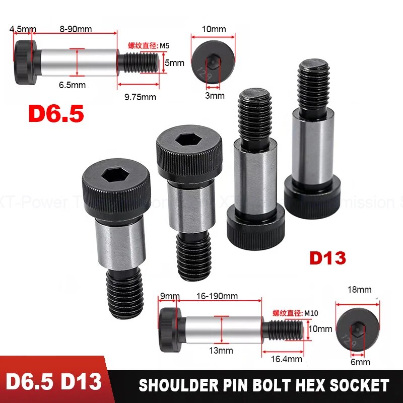 Винты из углеродистой стали M5-M10 12.9 D13mm-M10 2pcs, 75mm