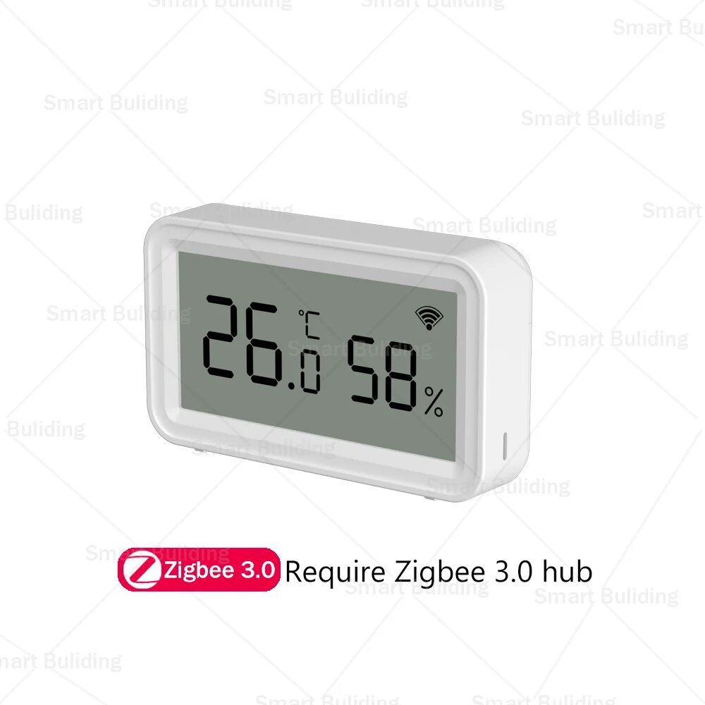Датчик температуры и влажности Zigbee 3.0 (требуется Zigbee Hub), совместим с умным домом, работает с Home Assistant, Яндекс, Alexa, ZHA, Zigbee2MQTT