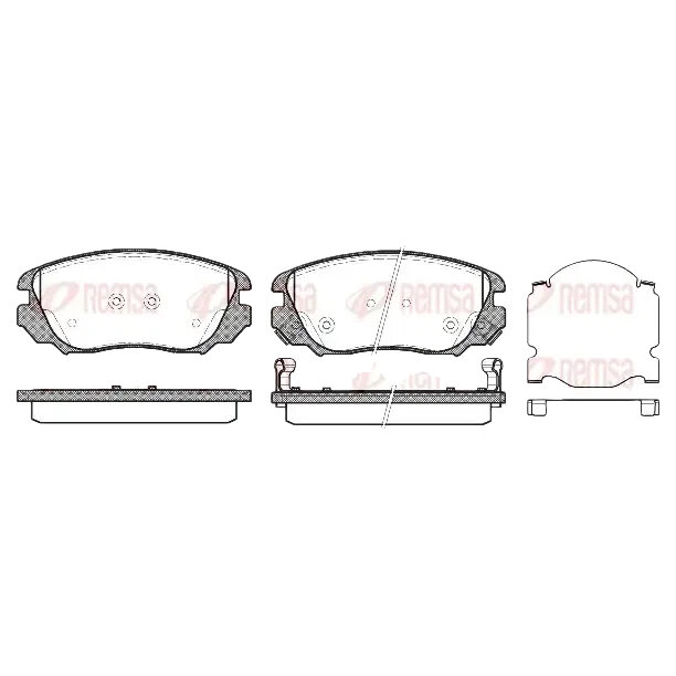 Колодки тормозные передние REMSA 1385.02 Opel Insignia 1.6-2.0 07.08->