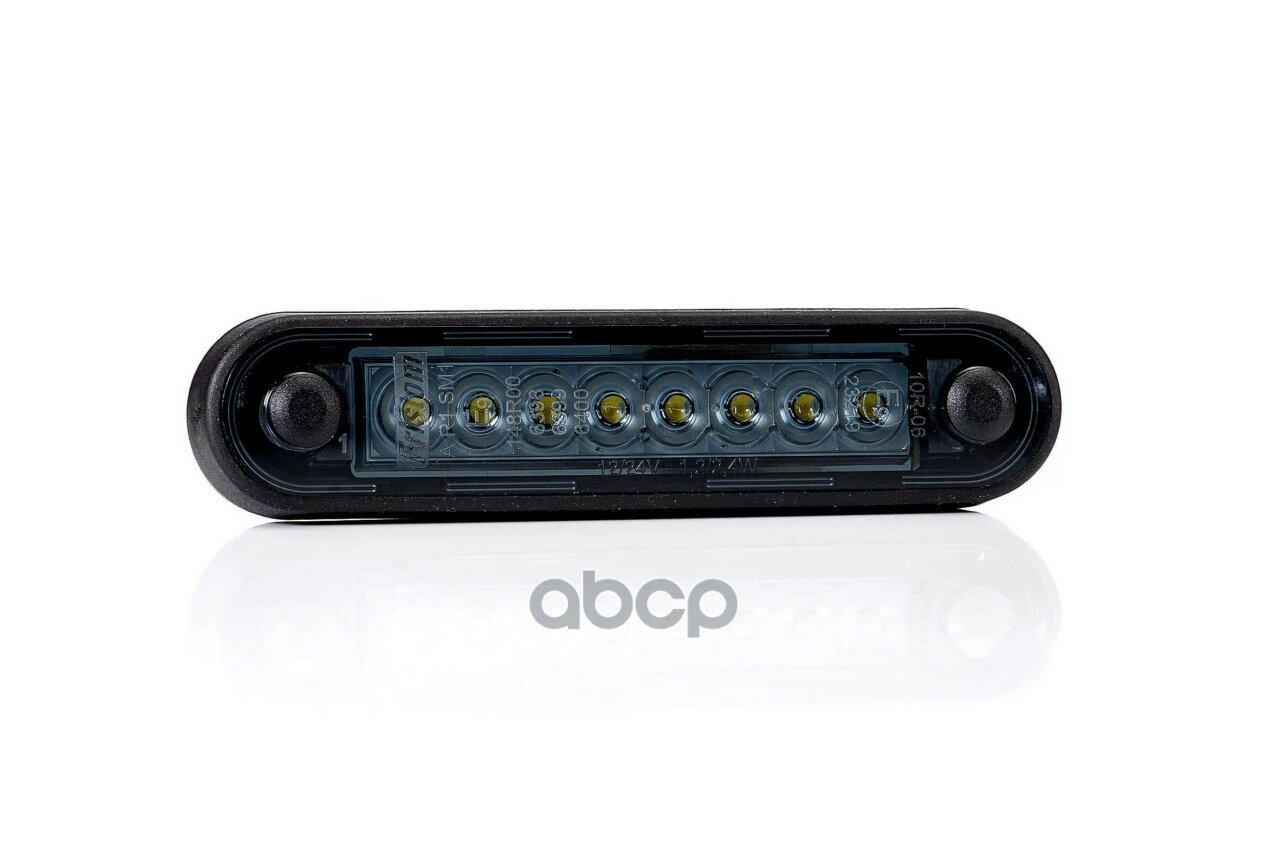 Фонарь габаритный LED 12-36В, белый, темная версия, с и проводом дл. 0,15м и прокладками резиновыми чёрными для монтажа фонар.