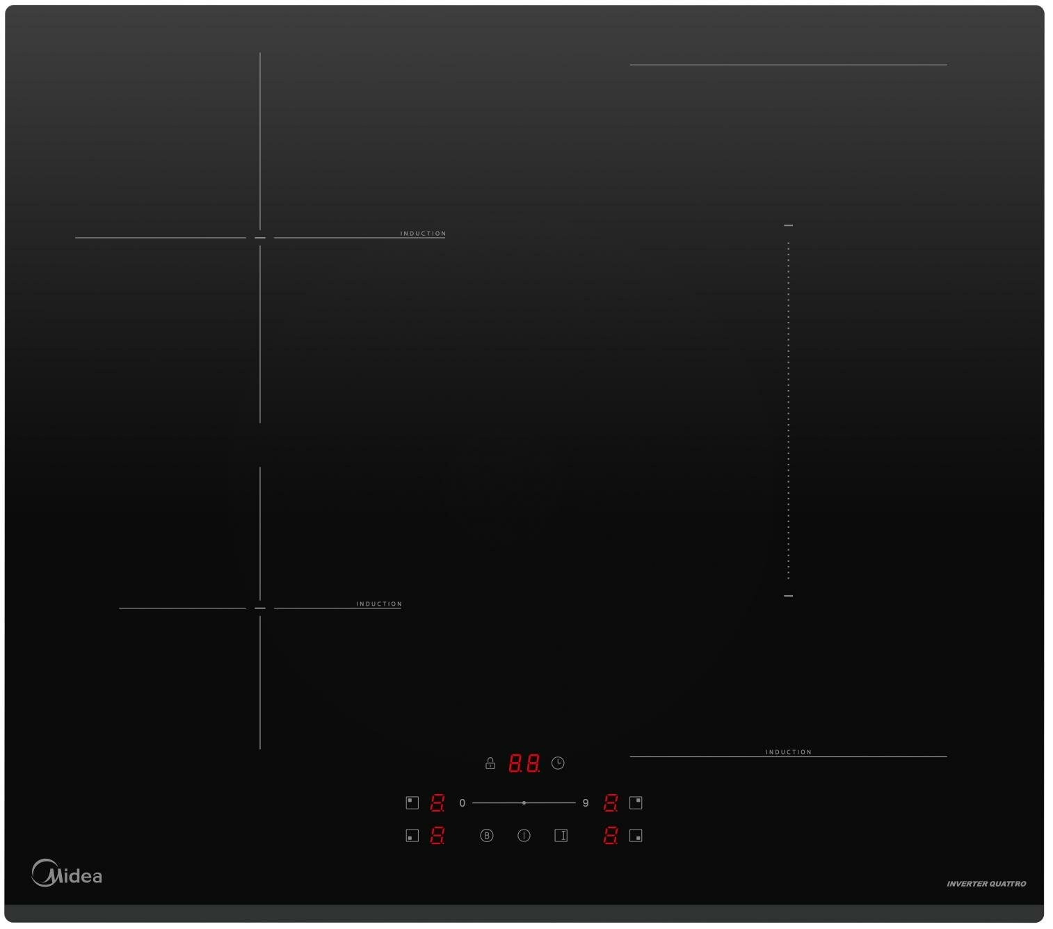 Варочная панель Midea MIH65783F, индукционная, сенсорное управление