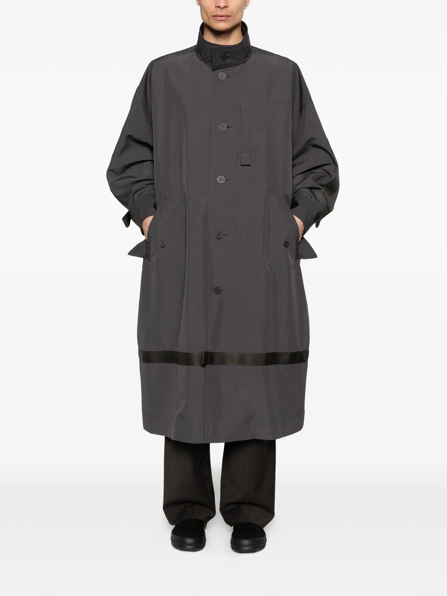 Пальто HOMME PLISSE ISSEY MIYAKE Ribbon pocket coat, размер 50 — фото 1