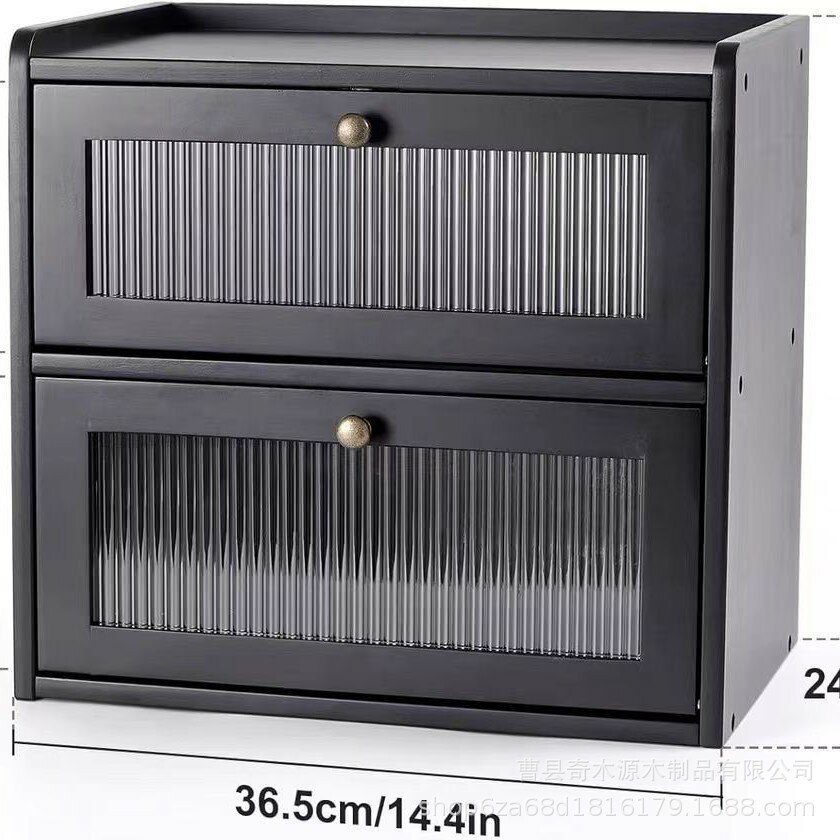 Двухслойная хлебница из массива дерева, кухонный ящик для хранения хлеба, кухонный ящик для хранения выпечки, деревянная хлебница с откидной крышкой.