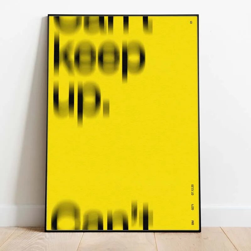 Постер "Keep Up" желтый 30x42 см без рамки