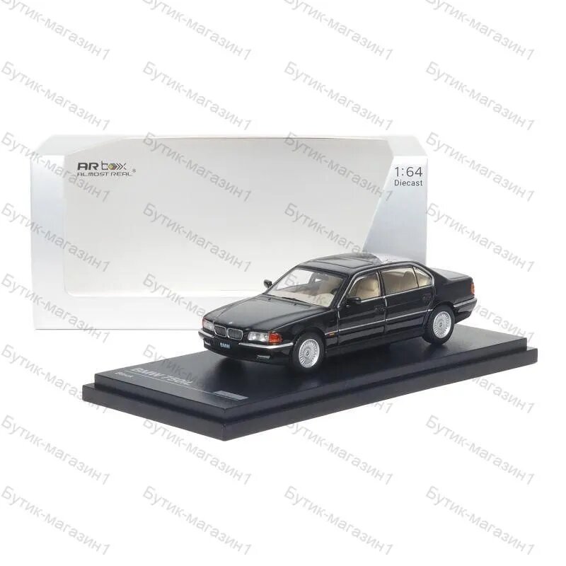 Миниатюрная модель автомобиля BMW 750iL(E38) 1:64 Diecast черного цвета металлическая коллекционная машинка