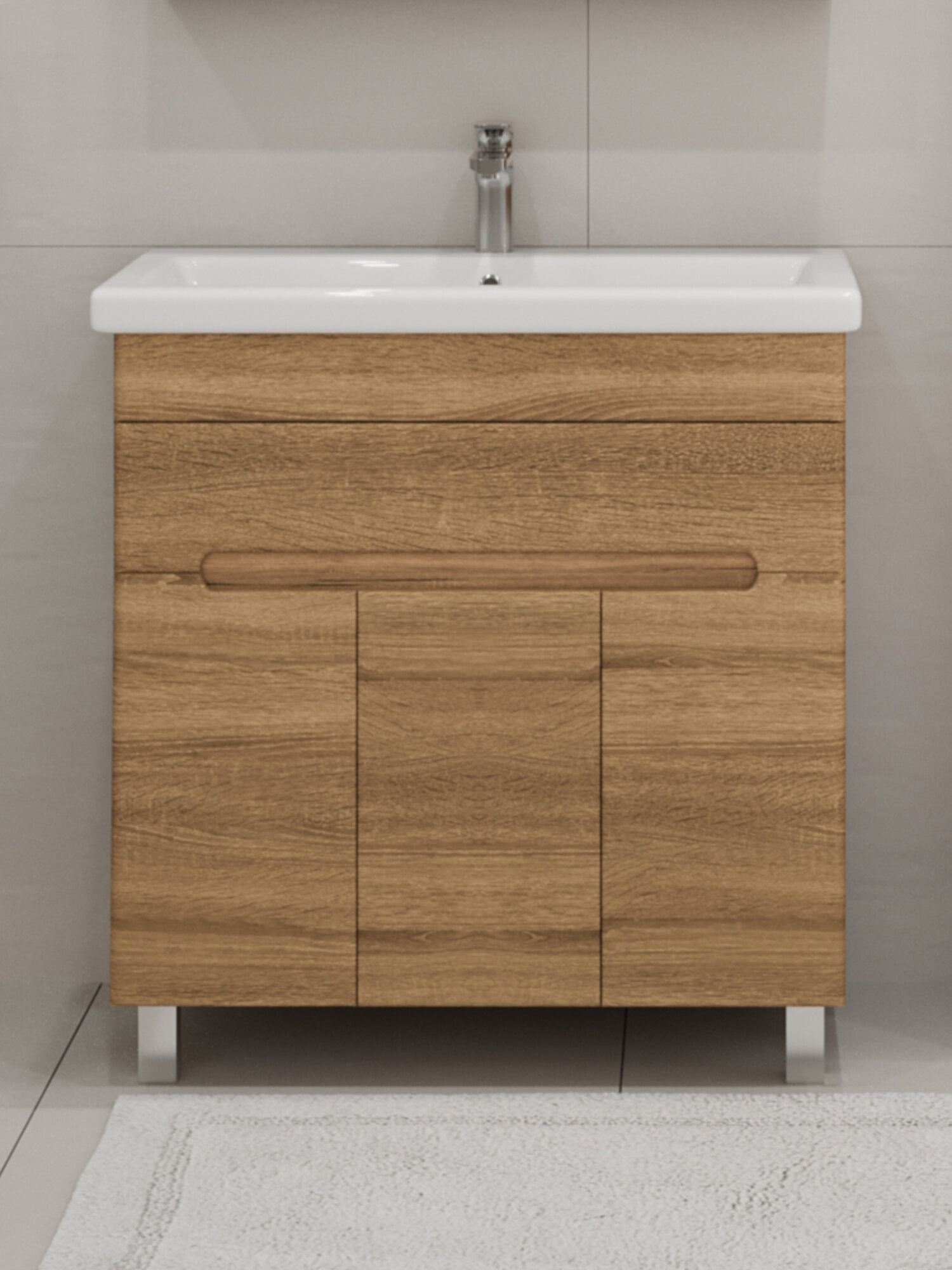 Тумба напольная SanStar Модена 80 Без раковины для ванной комнаты, Gold Craft