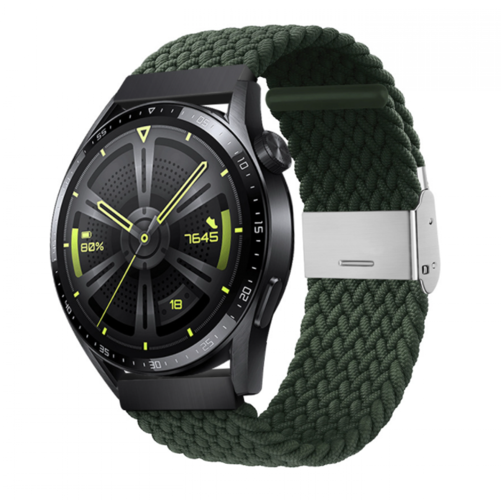 Сменный тканевый ремешок MyPads для HUAWEI WATCH GT 3 (42 мм) из нейлона спортивный зеленый