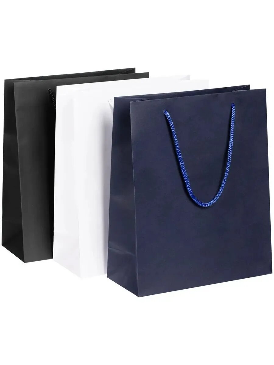 Элегантный черный бумажный пакет M