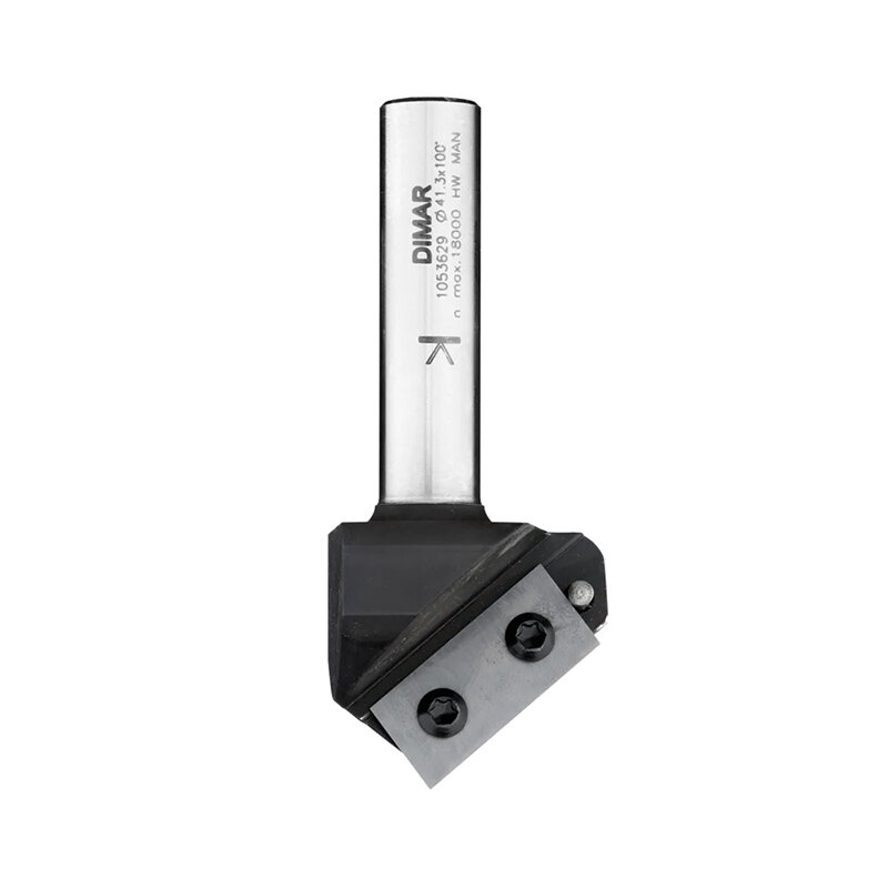 Фреза Dimar 1053629 V паз 100 гр. сменные ножи D41,2x17,3 L81 Z1 хвостовик 12