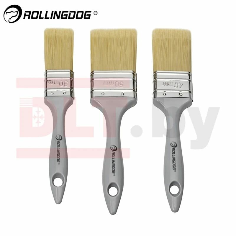 Набор кистей Rollingdog G100 30/40/50мм, синтетика, серия Standard, арт.10633