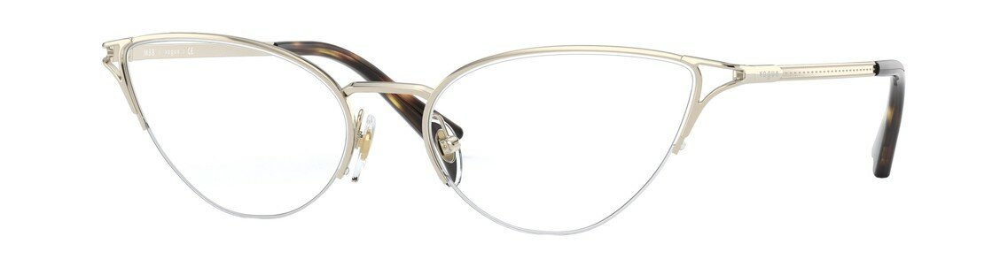 Оправа Vogue eyewear VO 4168 848, полуободковая, металл, для женщин, золотистая