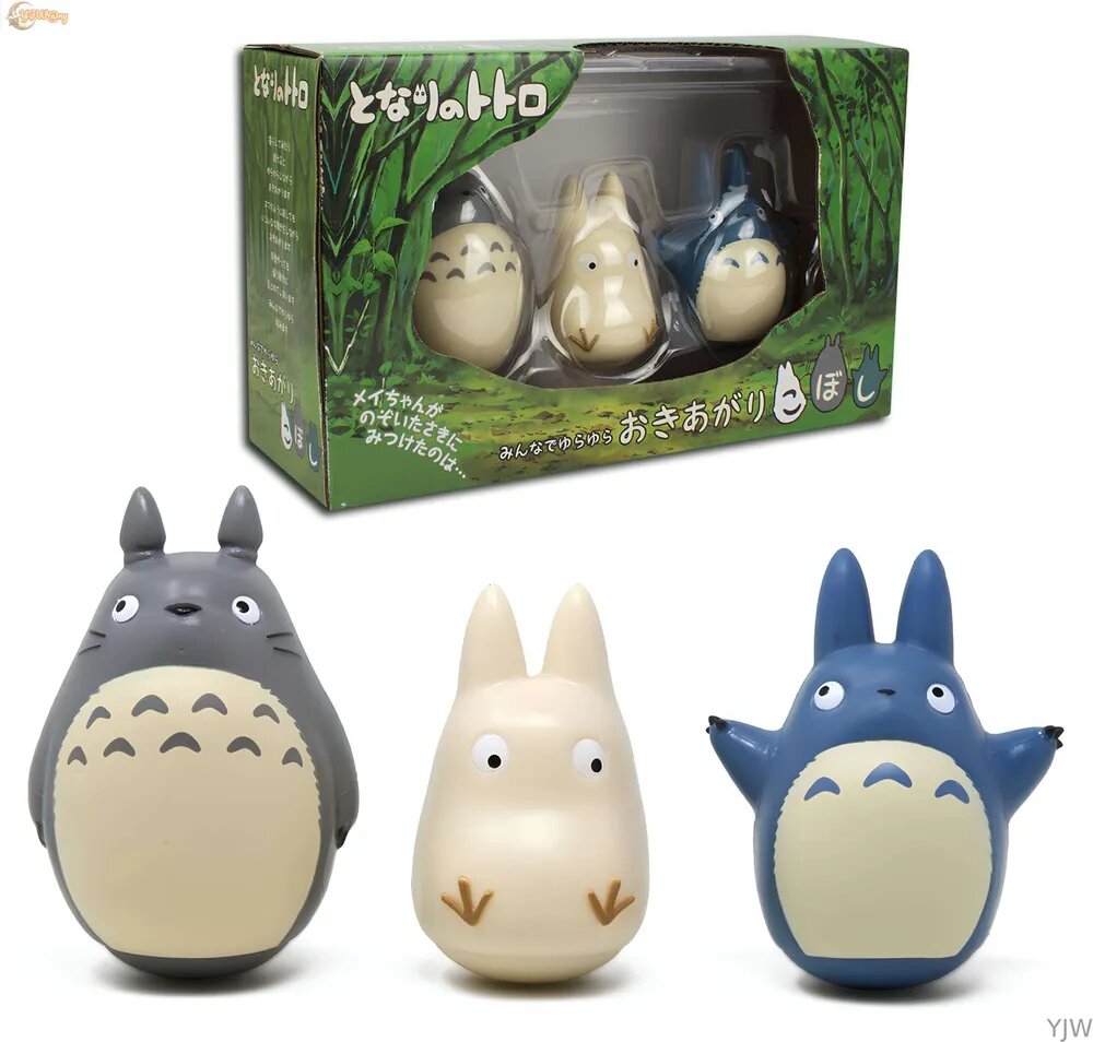 Набор фигурок Мой сосед Тоторо / Хаяо Миядзаки / My Neighbor Totoro 3шт (6-7см)-YJW
