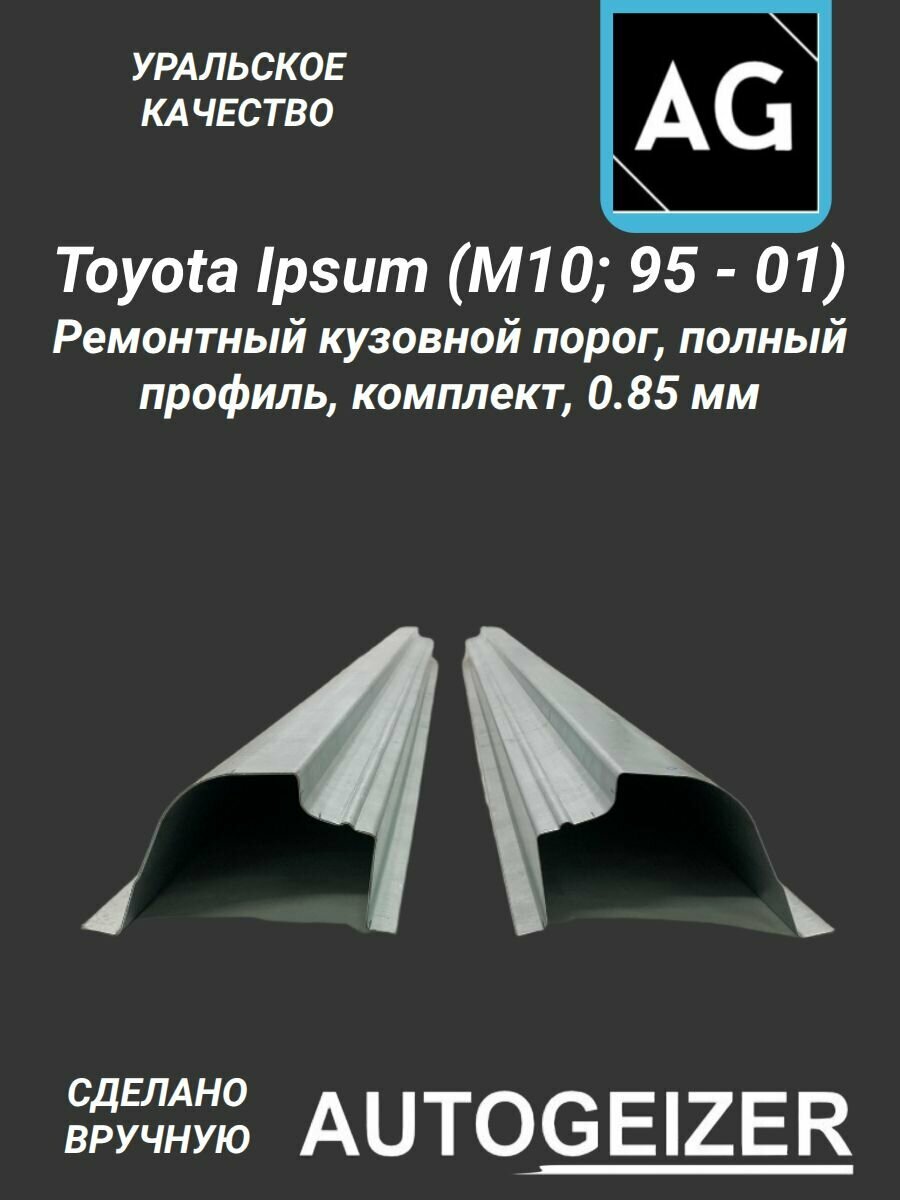 Пороги для Toyota Ipsum 1 (0,85 мм), полный профиль, оцинкованная сталь, AUTOGEIZER