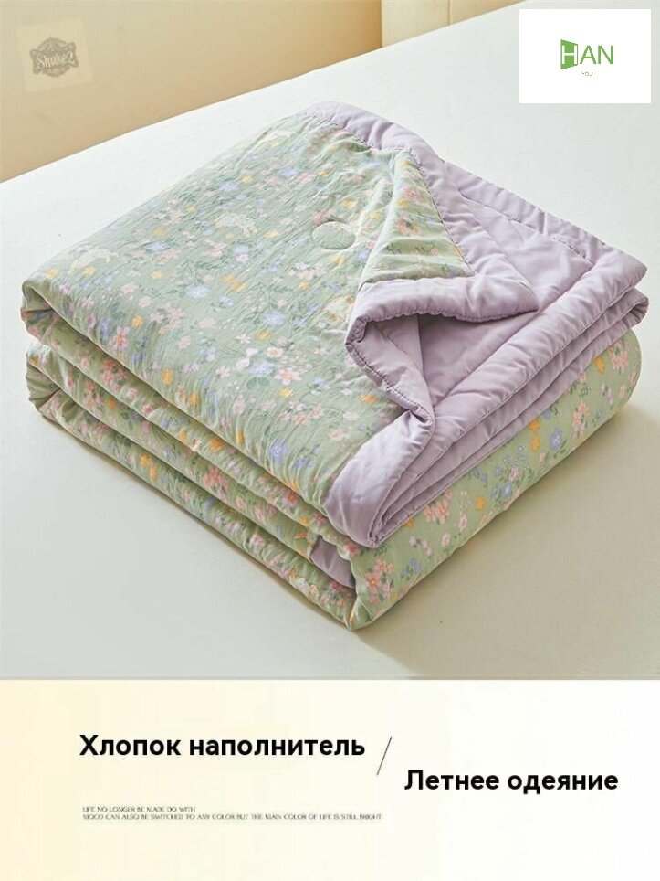 Эксклюзивное летнее одеяло с хлопковым наполнителем размером 150х200 см, ультратонкое и прохладное