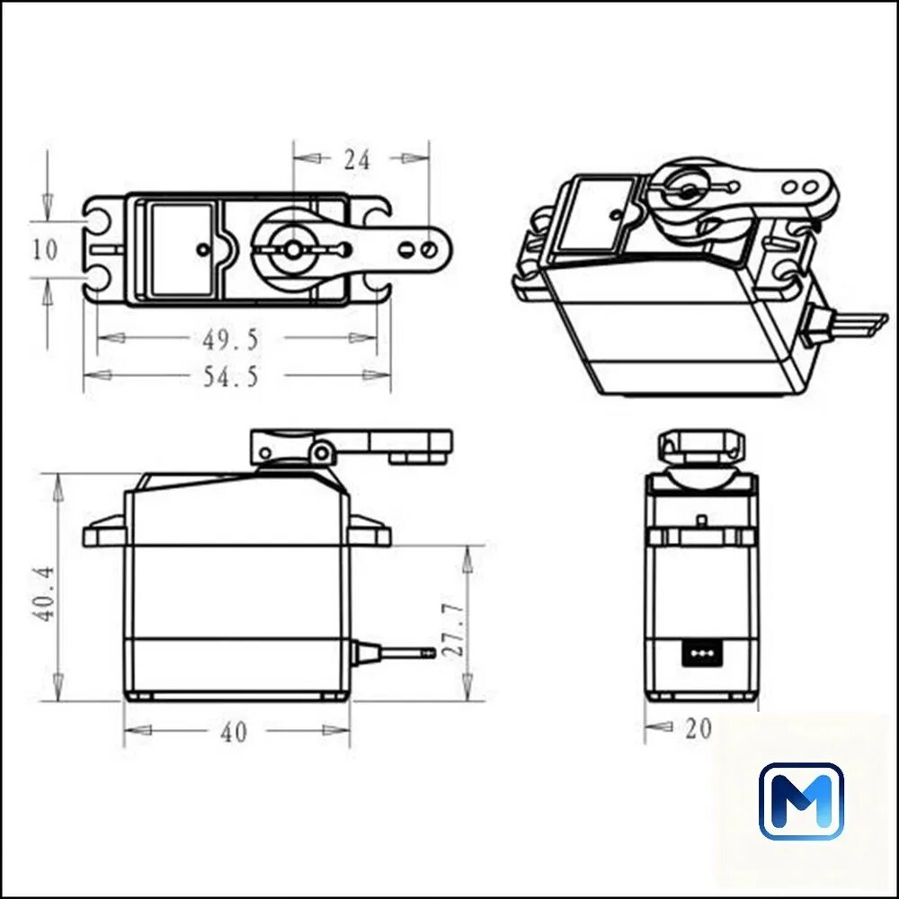40kg DSSE Digital Servo DC4.8-6.8V Водонепроницаемый сервопривод для р/у моделей — фото 1