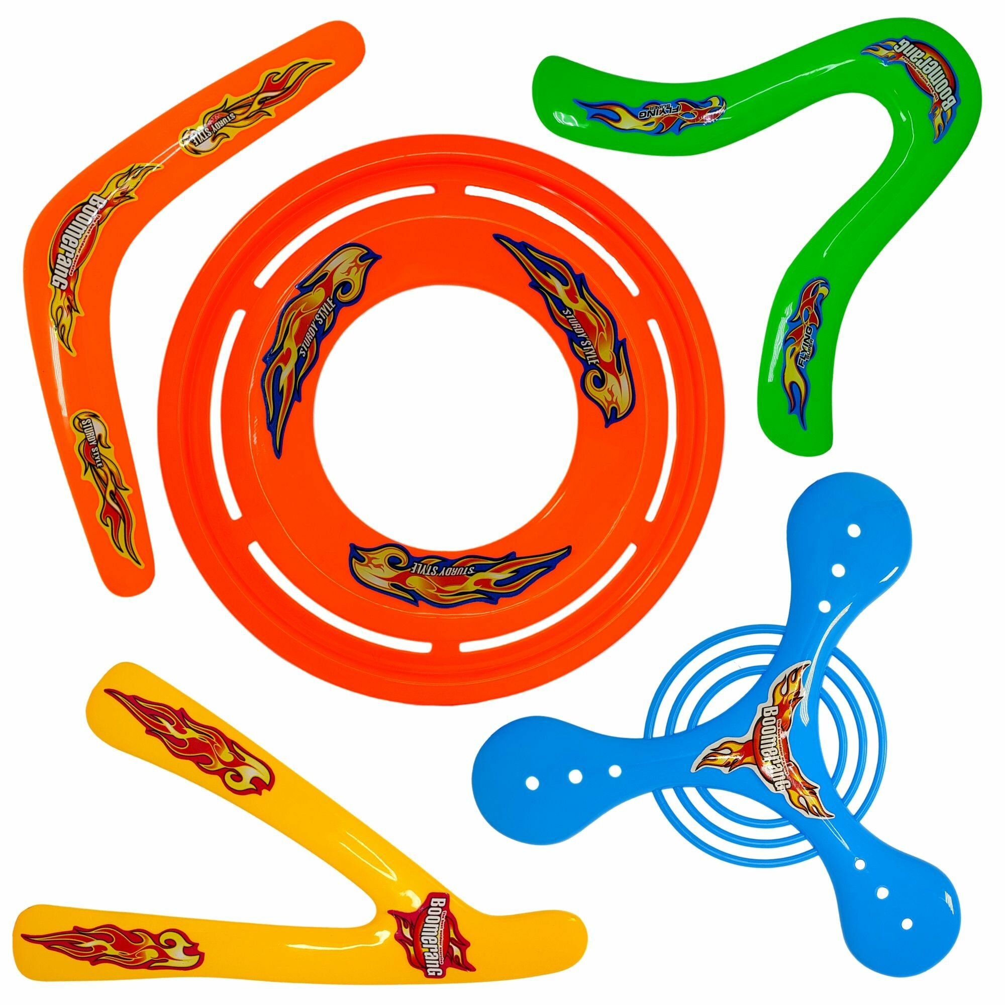 Бумеранг пластиковый набор 5 шт.