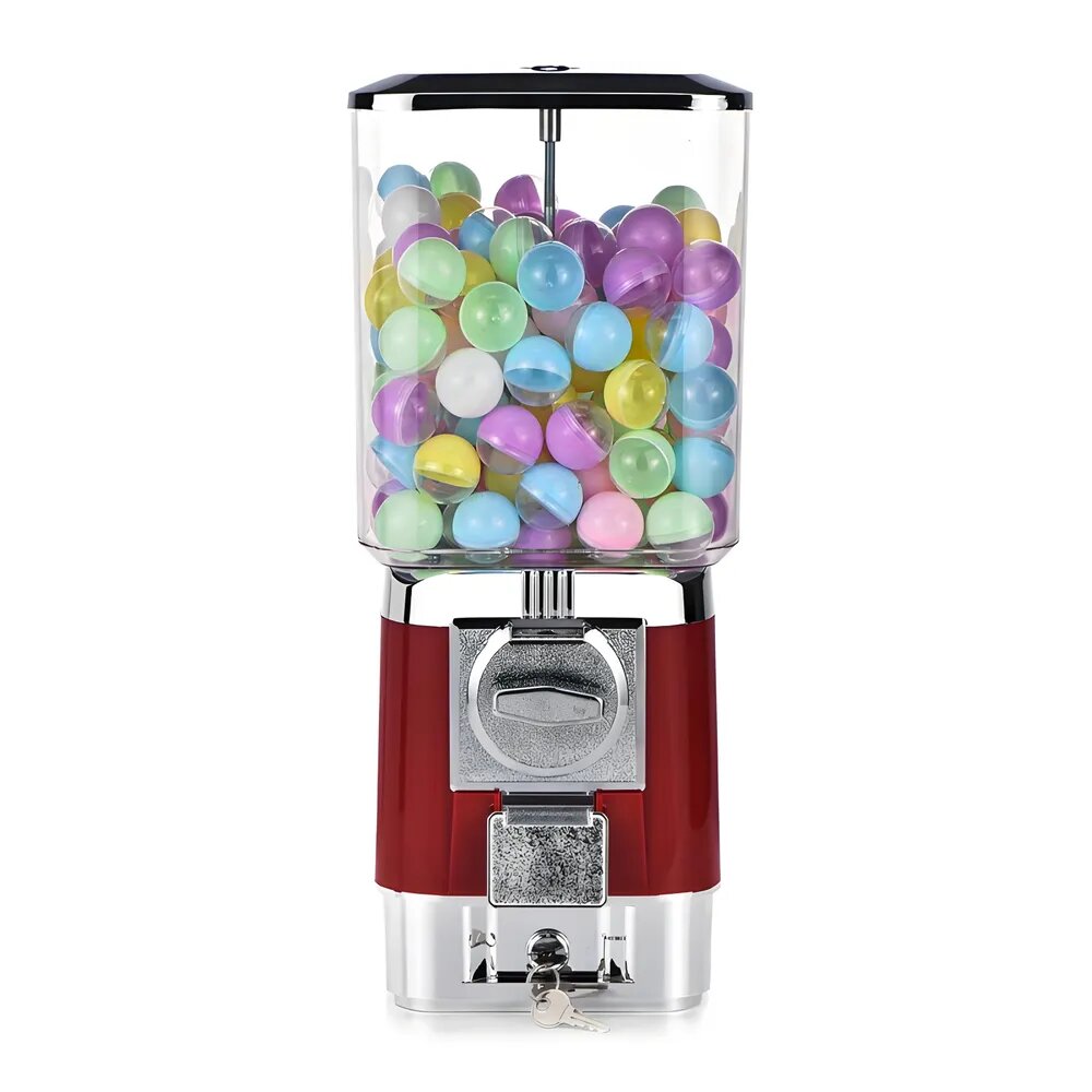 Вендинговый автомат для жвачек, попрыгунчиков, игрушек в капсулах и конфет/Опционально с монетным приводом/Механический торговый вендинговый аппарат KIDS'TOP