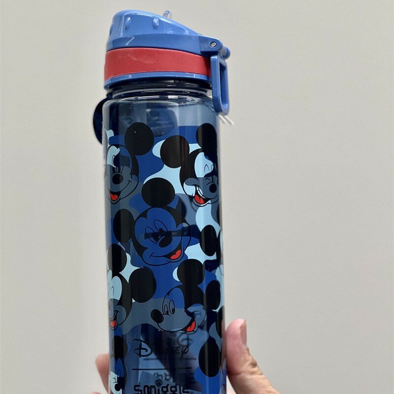 Детская бутылка для воды Smiggle с изображением Человека-паука, пластиковая, большого объема, для школьников, с распылителем и соломинкой, спортивная.