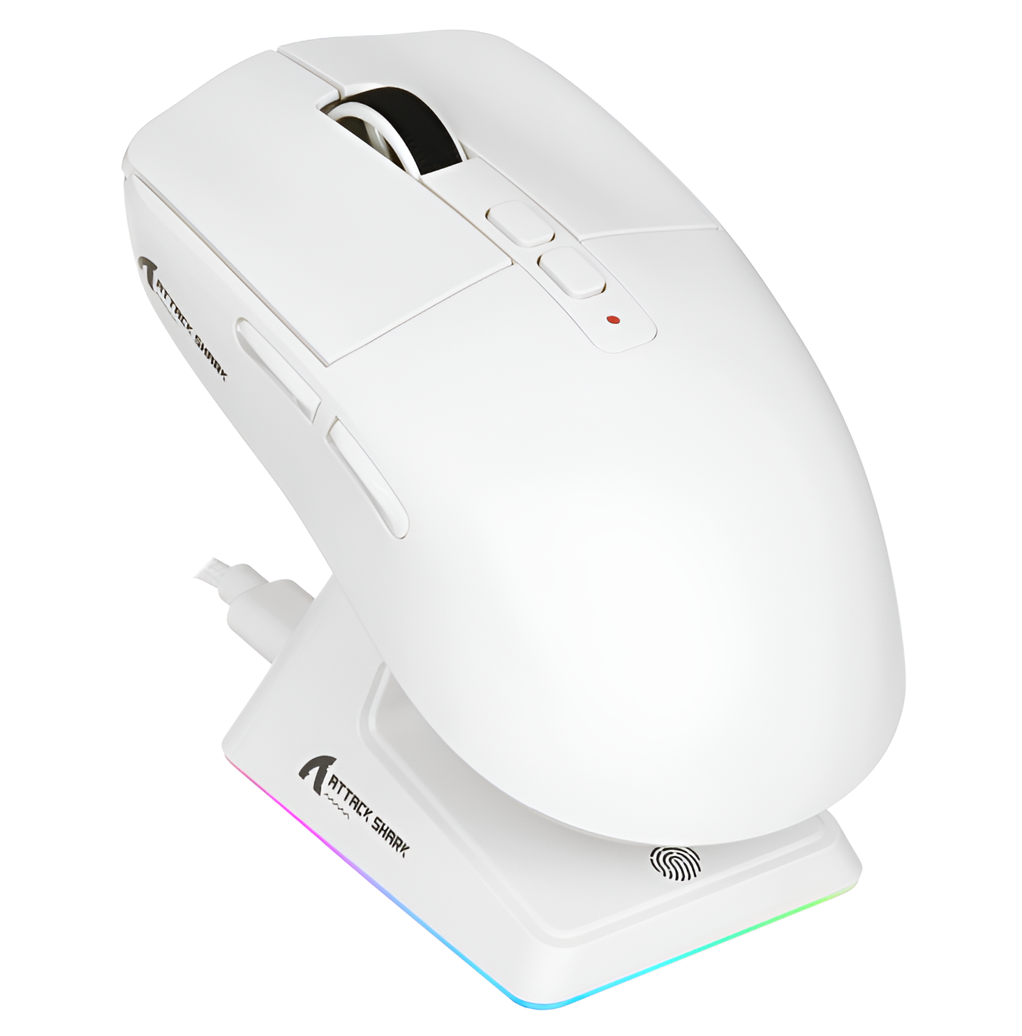 Мышь беспроводная игровая с док-станцией Attack Shark X6, белая
